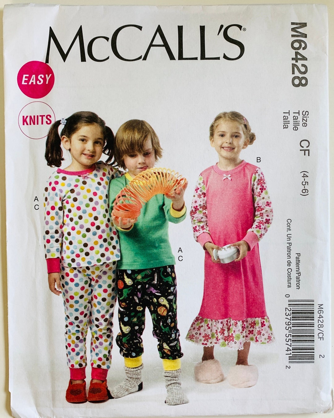 Easy Toddler Childs Pajamas Pattern Boys Girls Pajama Top, Nightgown ...