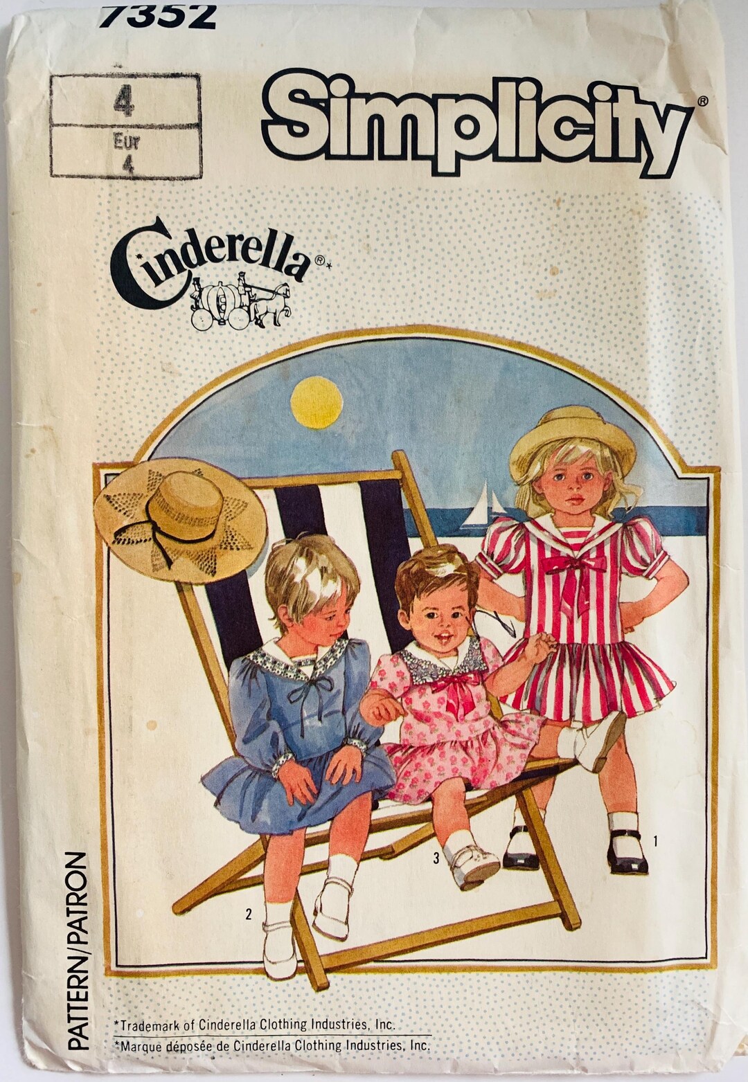 80s Toddler Dress Pattern 3 Styles Size 4 Breast 23 Waist 21 Dropped ...