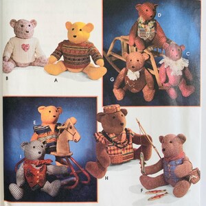 90s Teddy Bear and Clothing Pattern Elaine Heigl Design Vintage ...