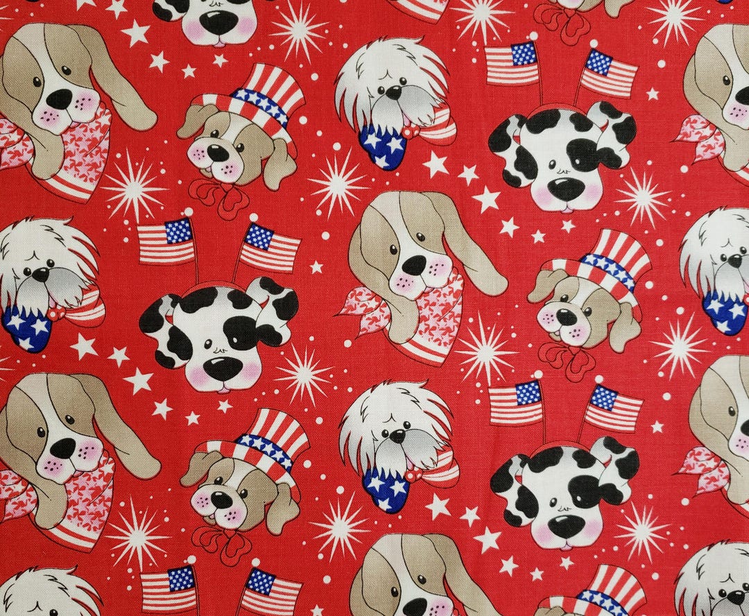 4th of July Dogs Fat Quarter Laurie Campbell Patty Reed Designs 2019 ...