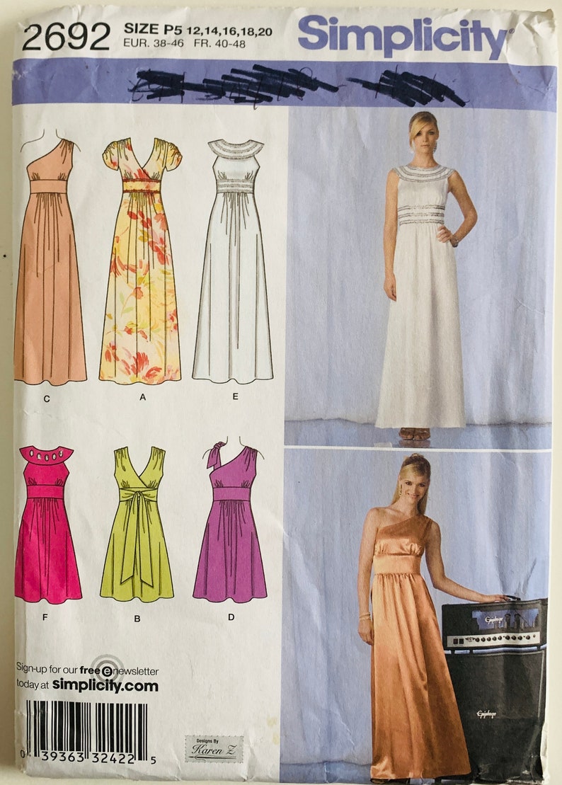 Misses Dress Pattern 6 Styles 2 Lengths Bodice Variations - Etsy