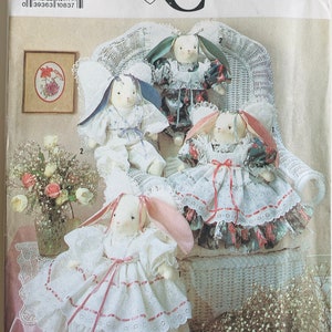 Stuffed Decorative 18 Inch Angel Bunnies Pattern and Clothes Faith Van ...