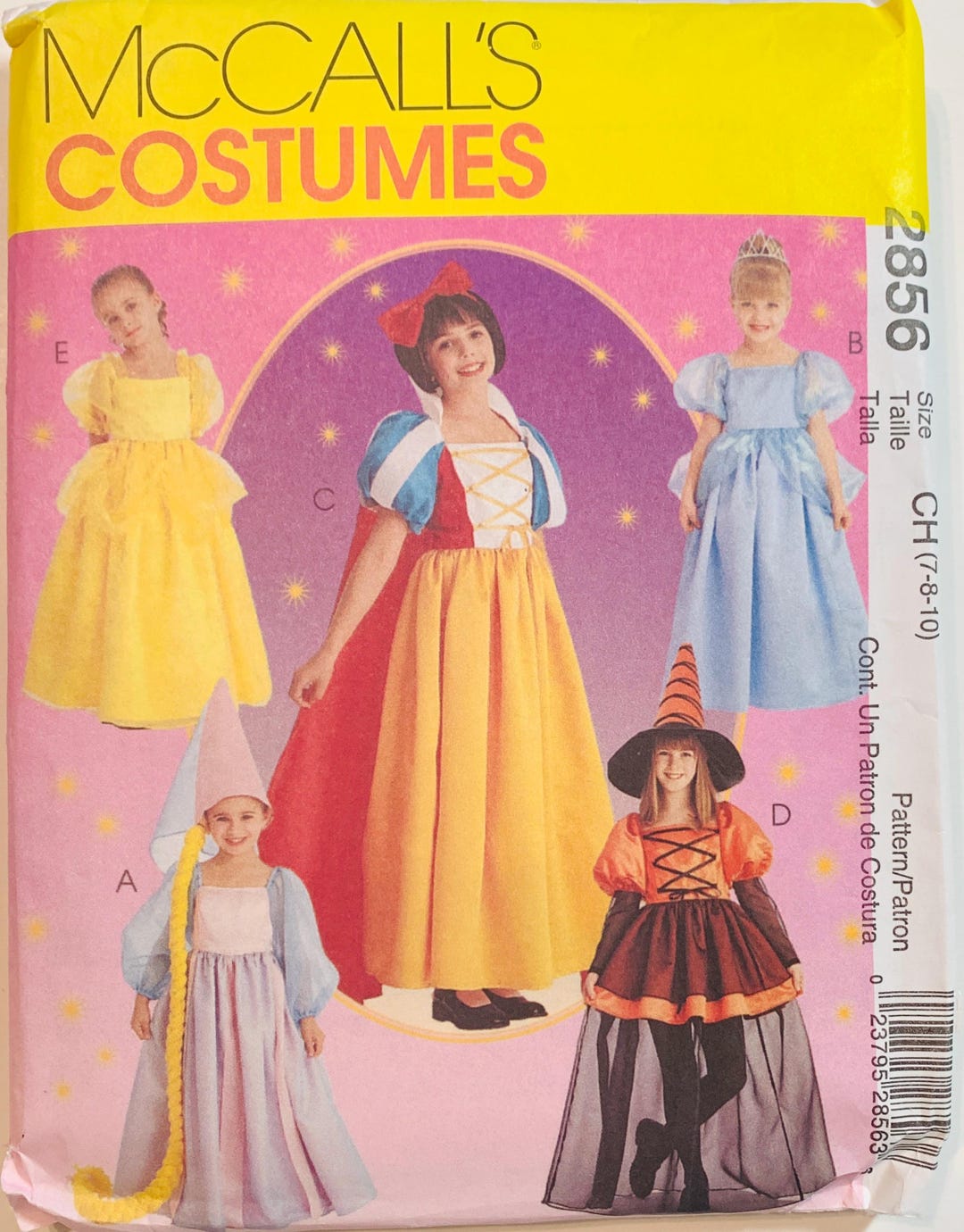 Girls Princess Costumes Pattern Dress up Play Rapunzel Cinderella Snow ...