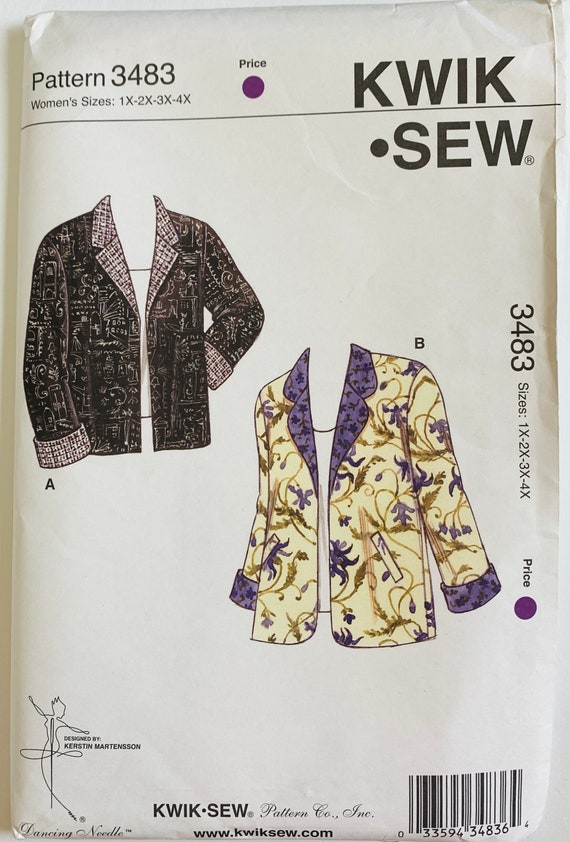 Womens Reversible Jacket Pattern 2 Styles Collar Lapels Fold - Etsy