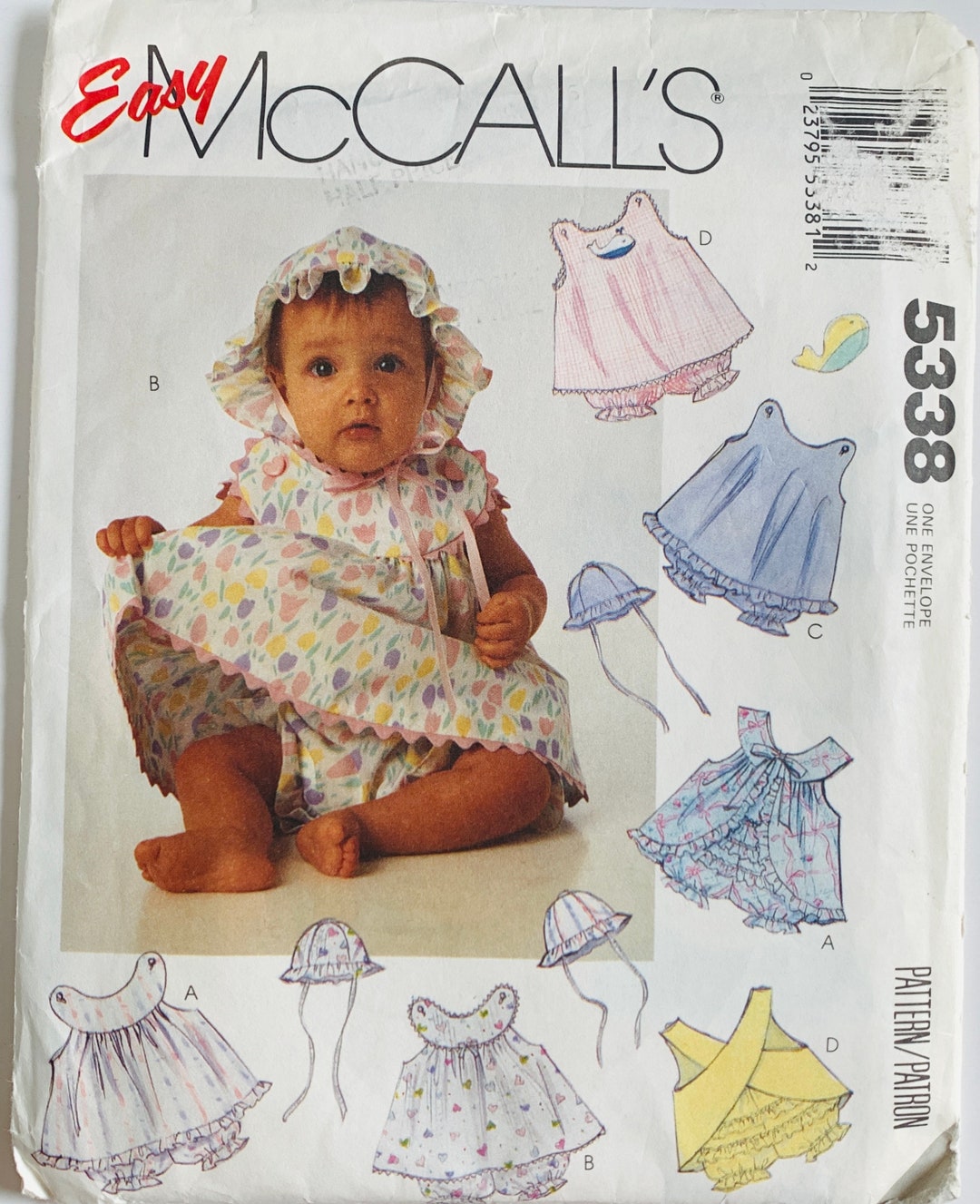Easy Sew Infant Sundresses, Panties, Bonnet, Applique and Toy Sizes NB ...