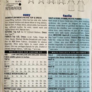 Easy Womens Top and Sleeveless Dress Pattern Sizes 28W 30W 32W Delta ...