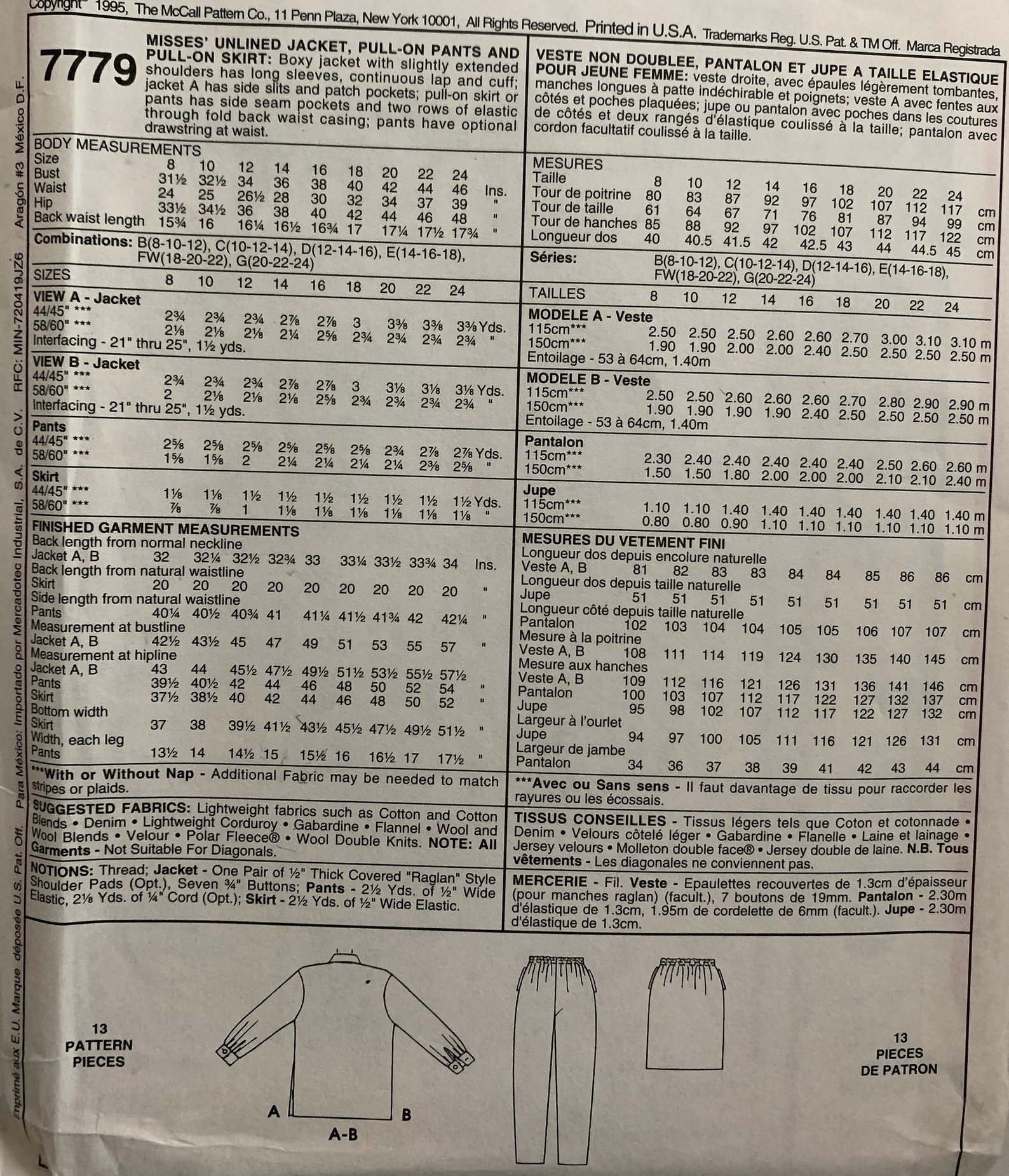 Easy Misses Unlined Boxy Jacket Pattern 2 Styles Pull-on - Etsy