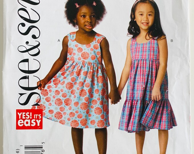 Very Easy Childs Summer Dress Pattern 2 Styles Sundress Toddler Little ...