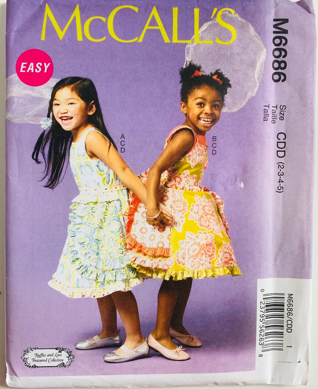 Easy Pattern for Little Girls Summer Dresses, Belt and Petticoat Sizes ...