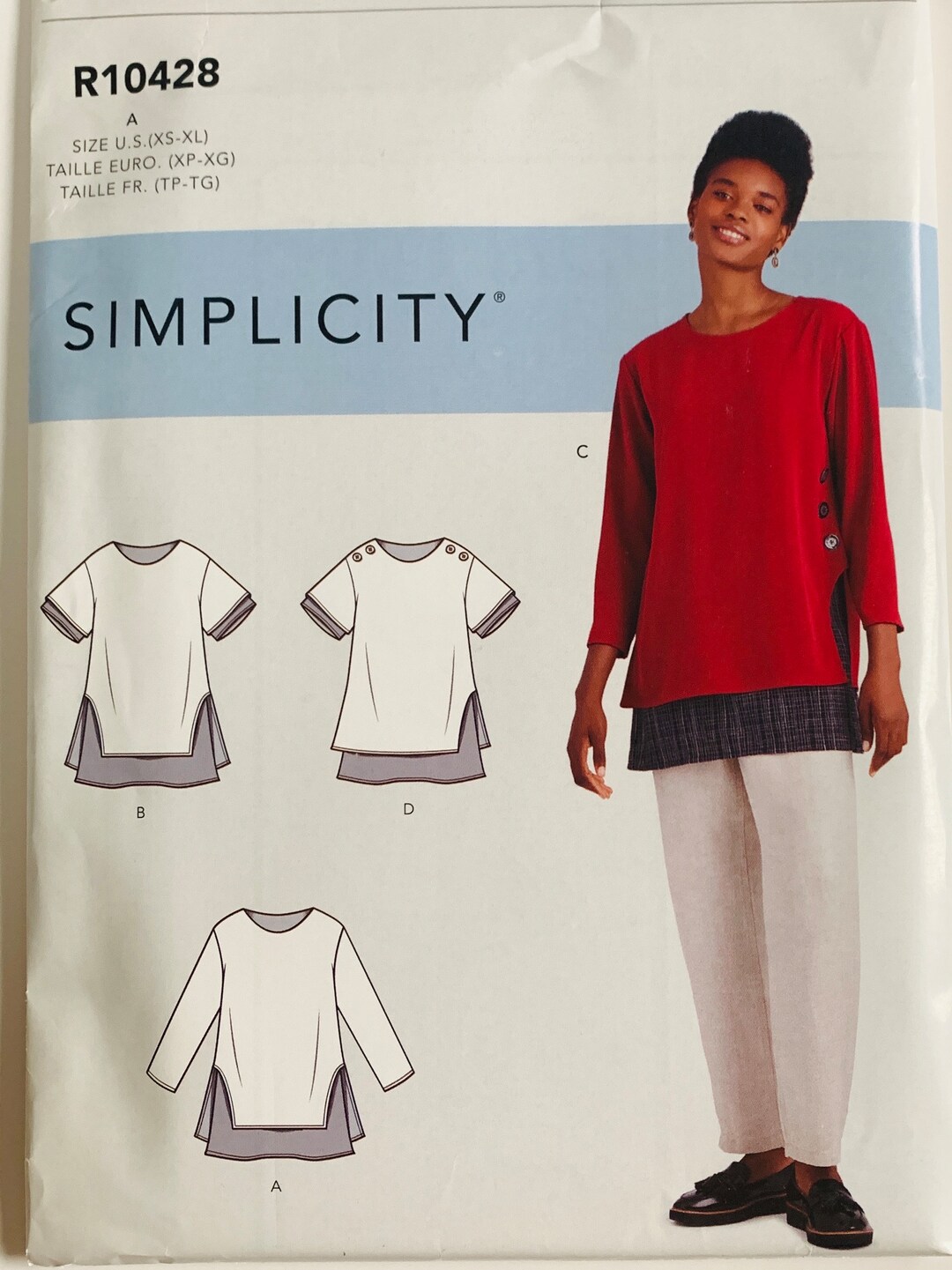 Misses Layered Tunics Pattern 4 Styles Sleeve Length Variations Sizes ...