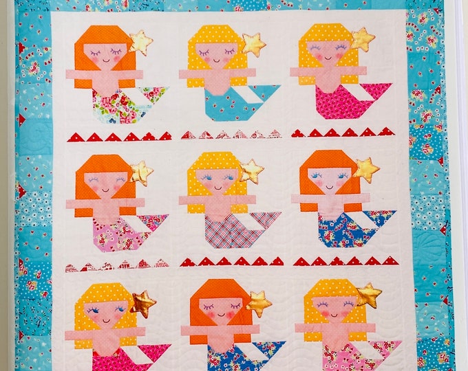 Aloha Mermaid Quilt Pattern 53x49 Little Red Brolly Designed by Sanchia ...