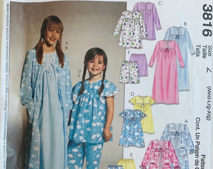 Easy Girls Sleepwear Pattern Robe, Nightgown, Pajama Tops, Pajama Pants ...