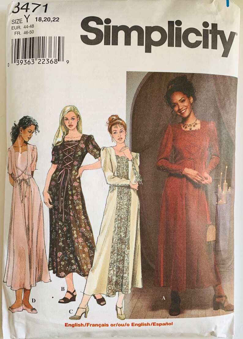 Misses Fit and Flare Princess Seam Dress Pattern 4 Styles Gathered ...