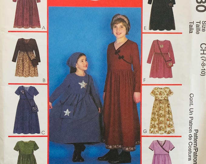 Easy Y2k Girls Dress Pattern Mccalls 2880 UNCUT Sizes 7 8 10 Easy ...