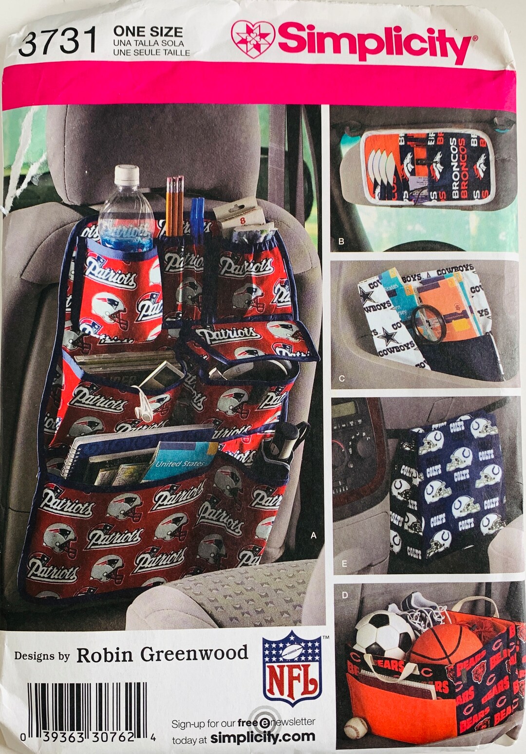 Car Organizers Pattern for Visor Map Folder Trunk Organizer Trash Bag ...