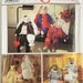 80s Decorative Stuffed Bunny and Cat Dolls Pattern With Clothes ...