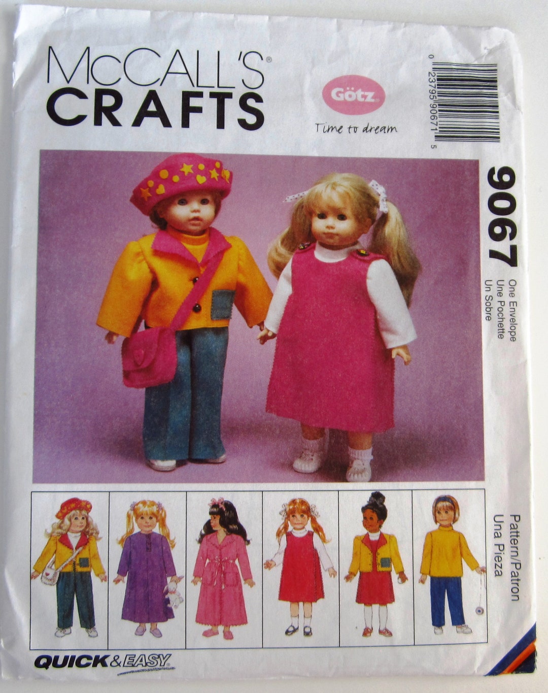 Easy 18 Inch Doll Clothes Pattern Top, Pants, Jacket, Jumper ...
