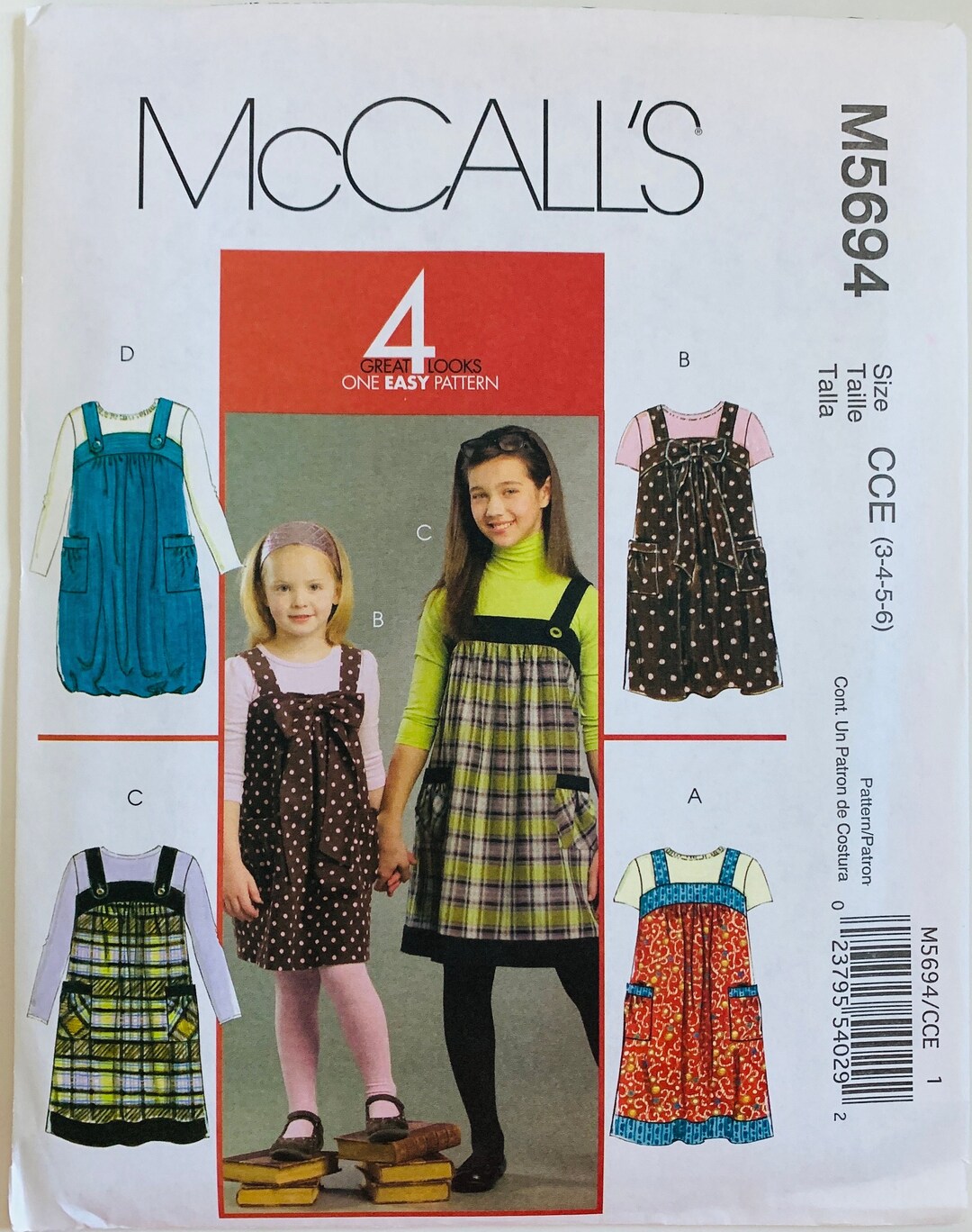 Easy Little Girls Jumpers Pattern 4 Styles Loose Fit Pullover A-line ...