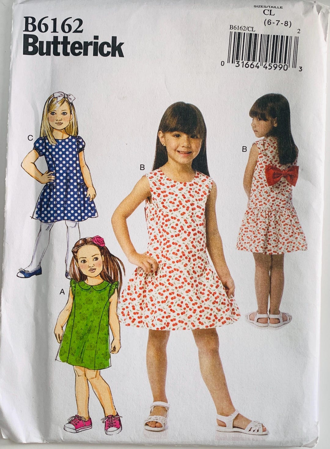 Easy Girls Lined Dress Pattern 3 Styles With Seam Detail Sleeve ...