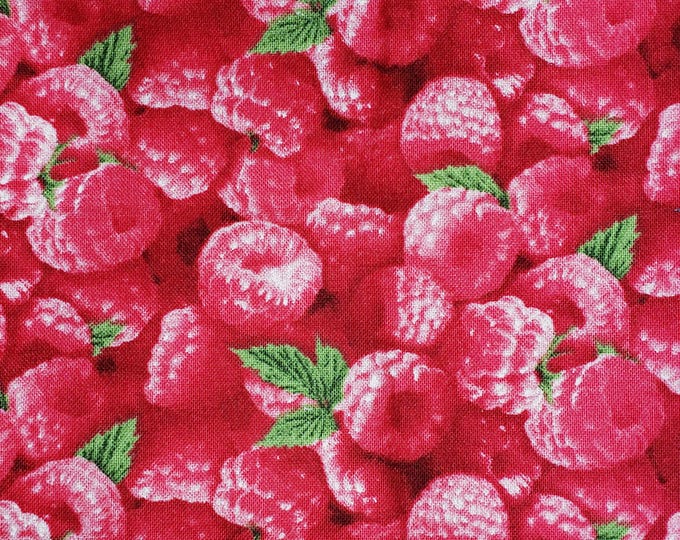Raspberries Fat Quarter Realistic Fruit Cotton Elizabeth's Studio ...
