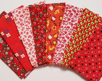 10 Reproduction Vintage Feedsack Fabric Scraps 8x10 Pieces Cotton ...