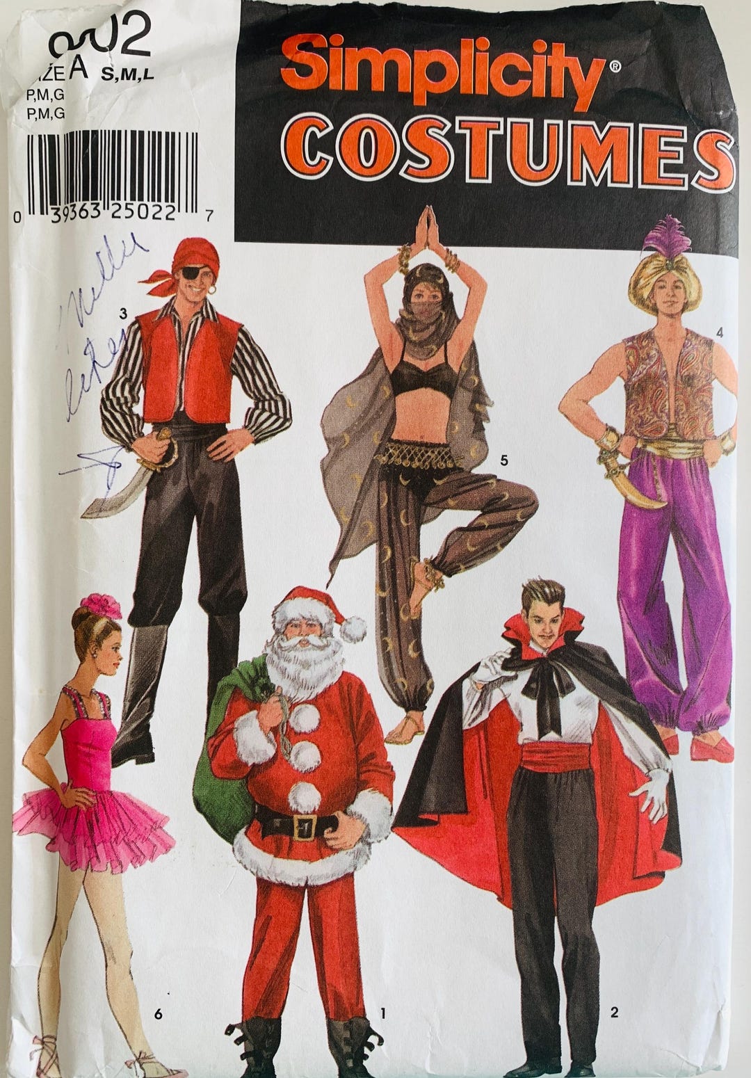 Adults Halloween Costumes Pattern Genie, Dracula, Pirate, Ballerina ...