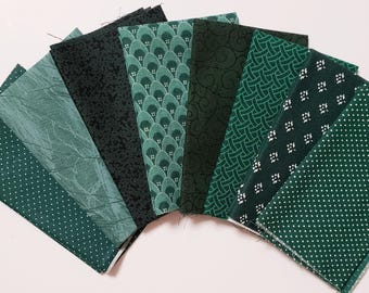 8 Yellow Floral Fabric Scraps Calico 9x11 Pieces Gold Quilting Cotton ...