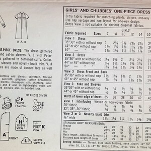 60s Girls One-piece Dress Pattern 3 Styles Peter Pan Collar or ...