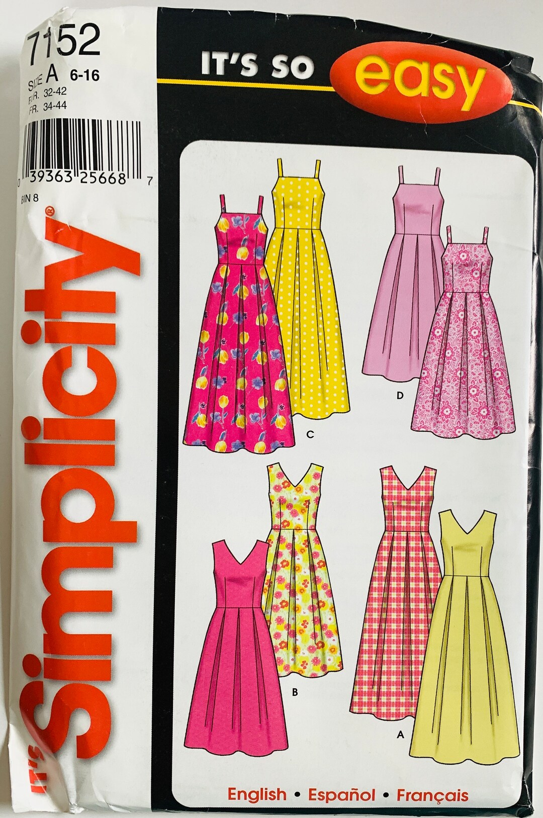 Easy Misses Summer Dress 4 Styles 2 Lengths Bodice Variations ...