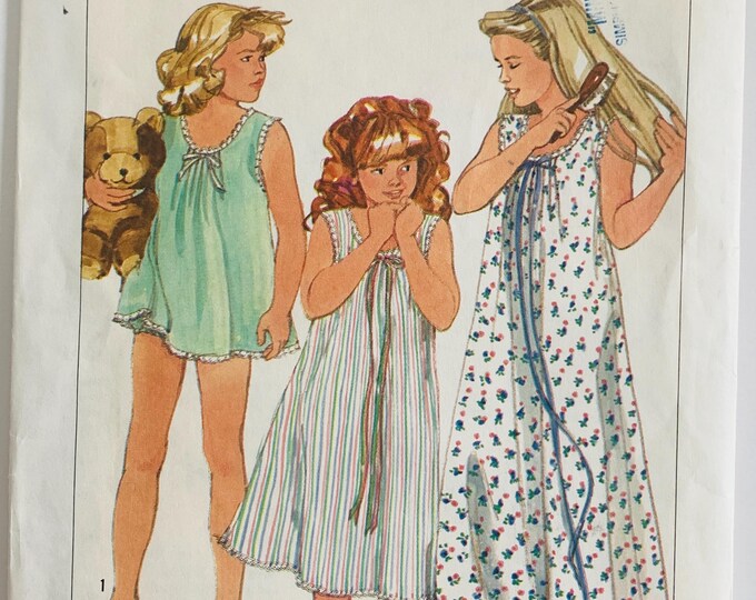 Easy Girls Summer Nightgown Pattern 2 Lengths and Baby Dolls With ...