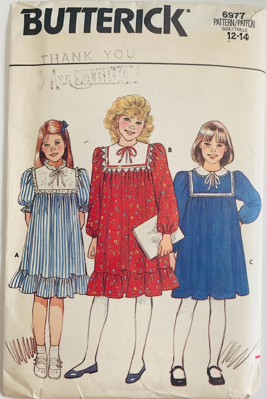 Girls Loose-fitting Flared Dress Pattern 3 Styles Pullover, 2 Lengths ...