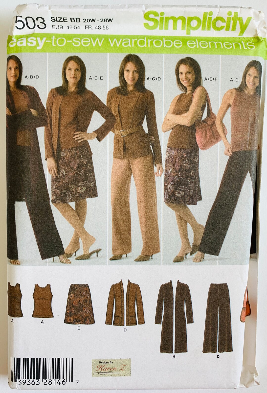 Easy Womens Wardrobe Pattern Pants, Skirt, Bag, Knit Cardigan 2 Lengths ...