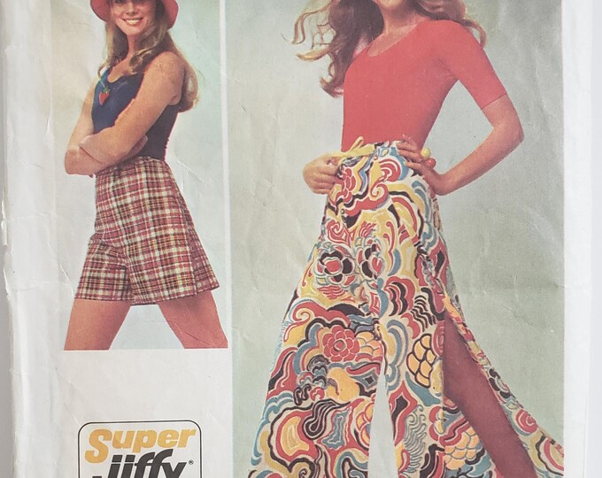 Vintage 1970s Wrap and Tie Shorts or Pants Pattern Super Jiffy ...