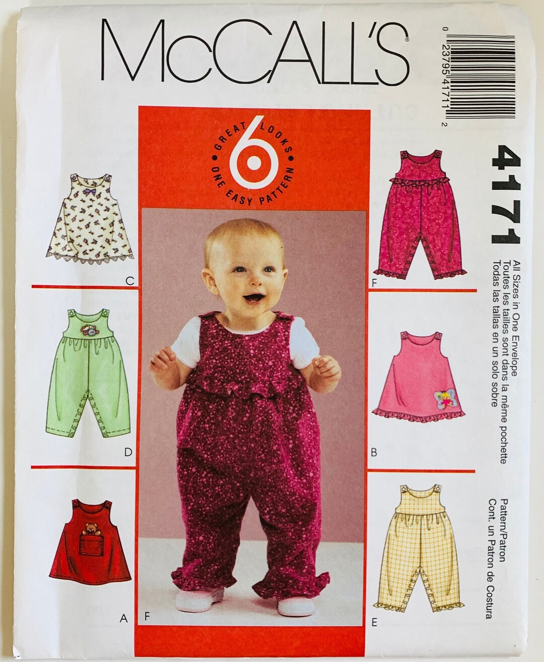Easy Baby Girls Jumpers and Jumpsuits With Snap Crotch Closing 6 Styles ...