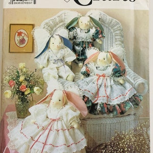 Stuffed Decorative 18 Inch Angel Bunnies Pattern and Clothes Simplicity ...