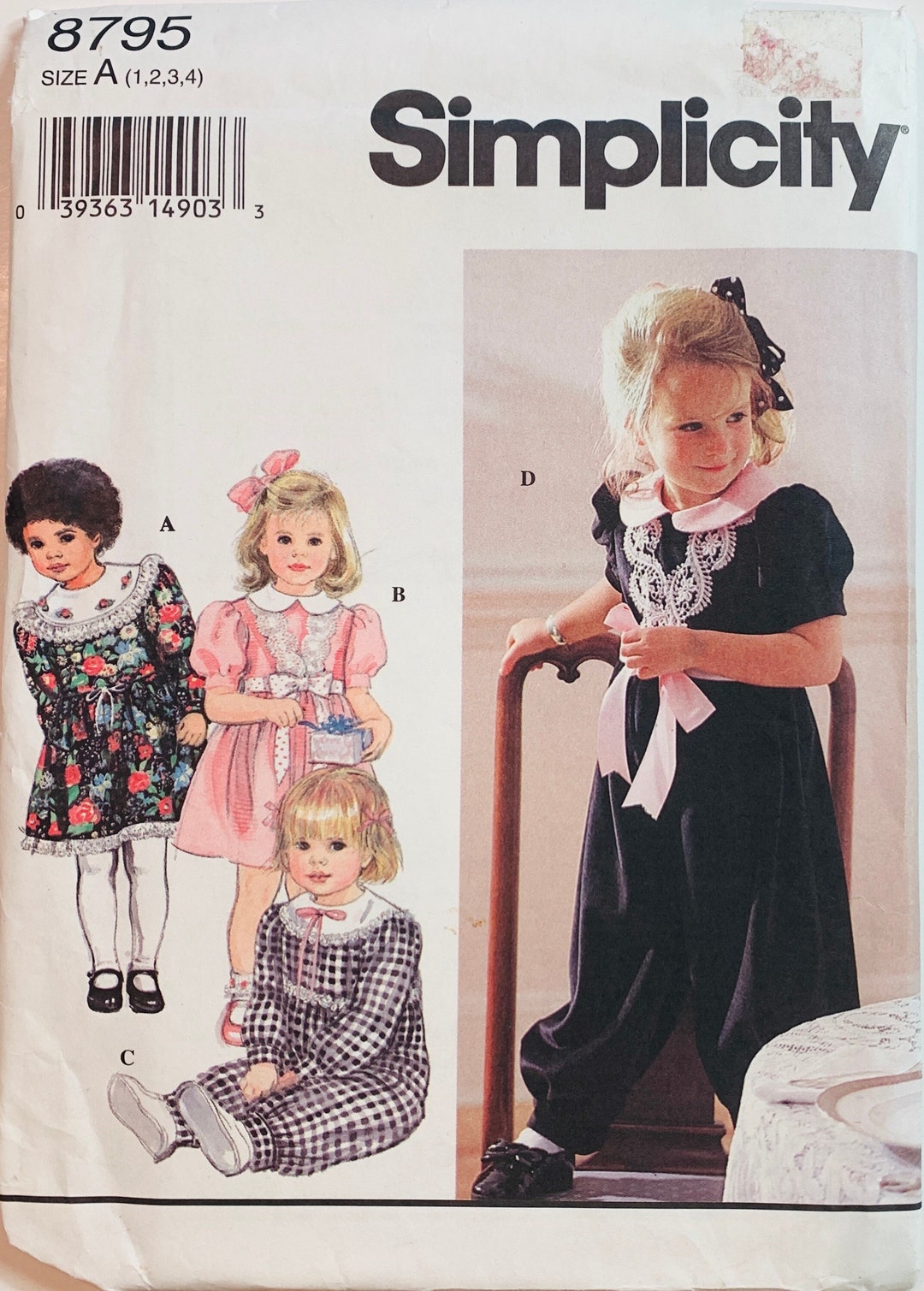 Toddler Dress and Jumpsuit Pattern Raised Waistline Seam Gathered ...