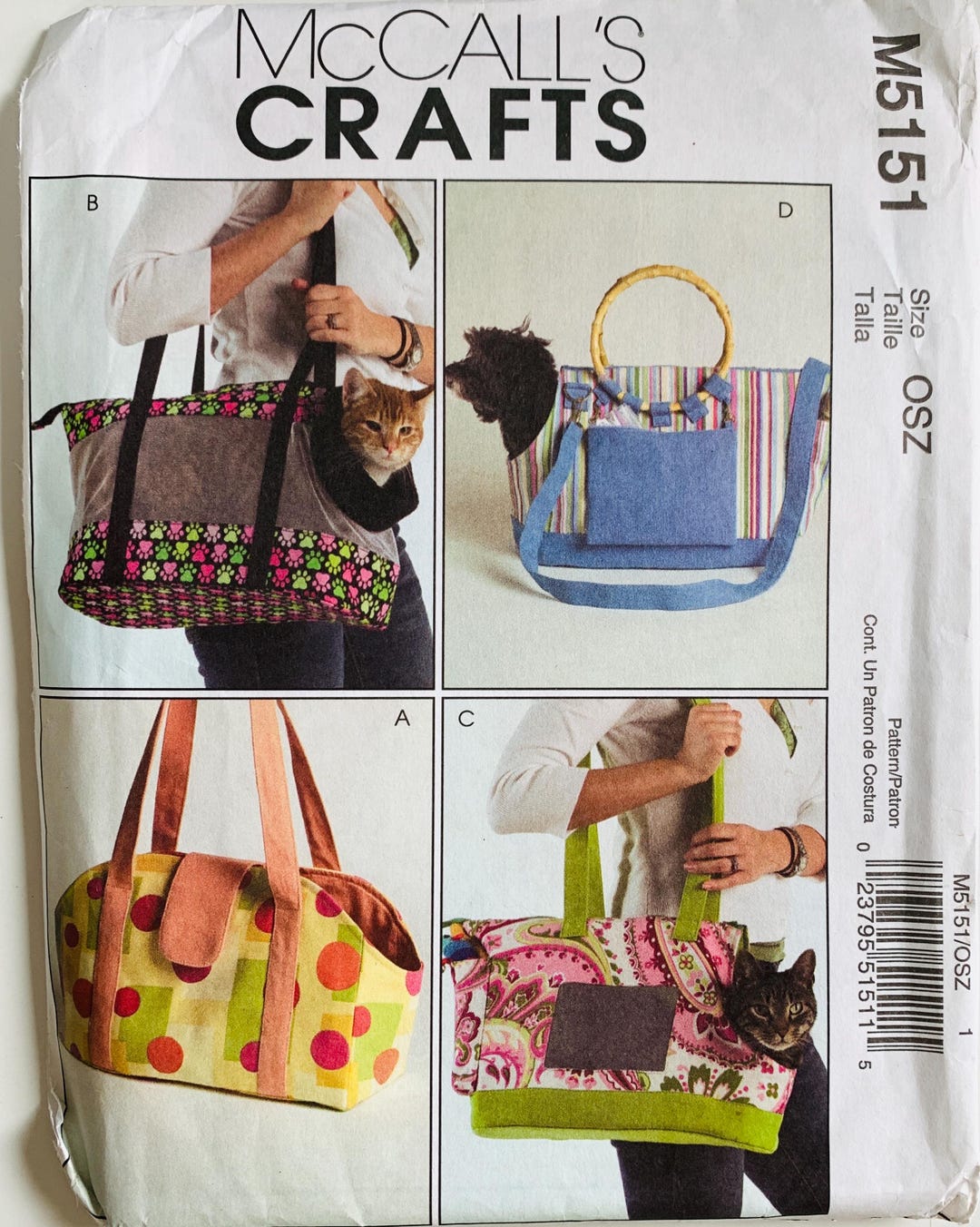 Pet Carriers Pattern 4 Styles With Removable Contrast Mat for Dogs and ...