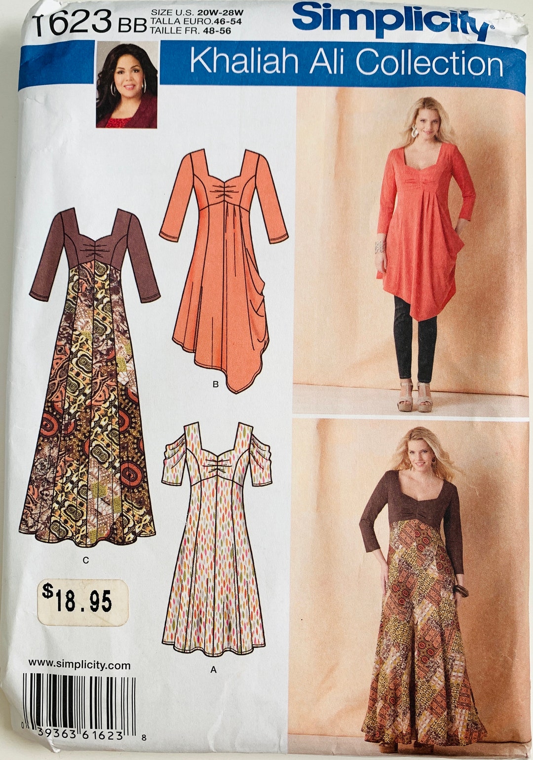 Womens Knit Dress Pattern 2 Lengths and Long Dress With Knit Bodice ...