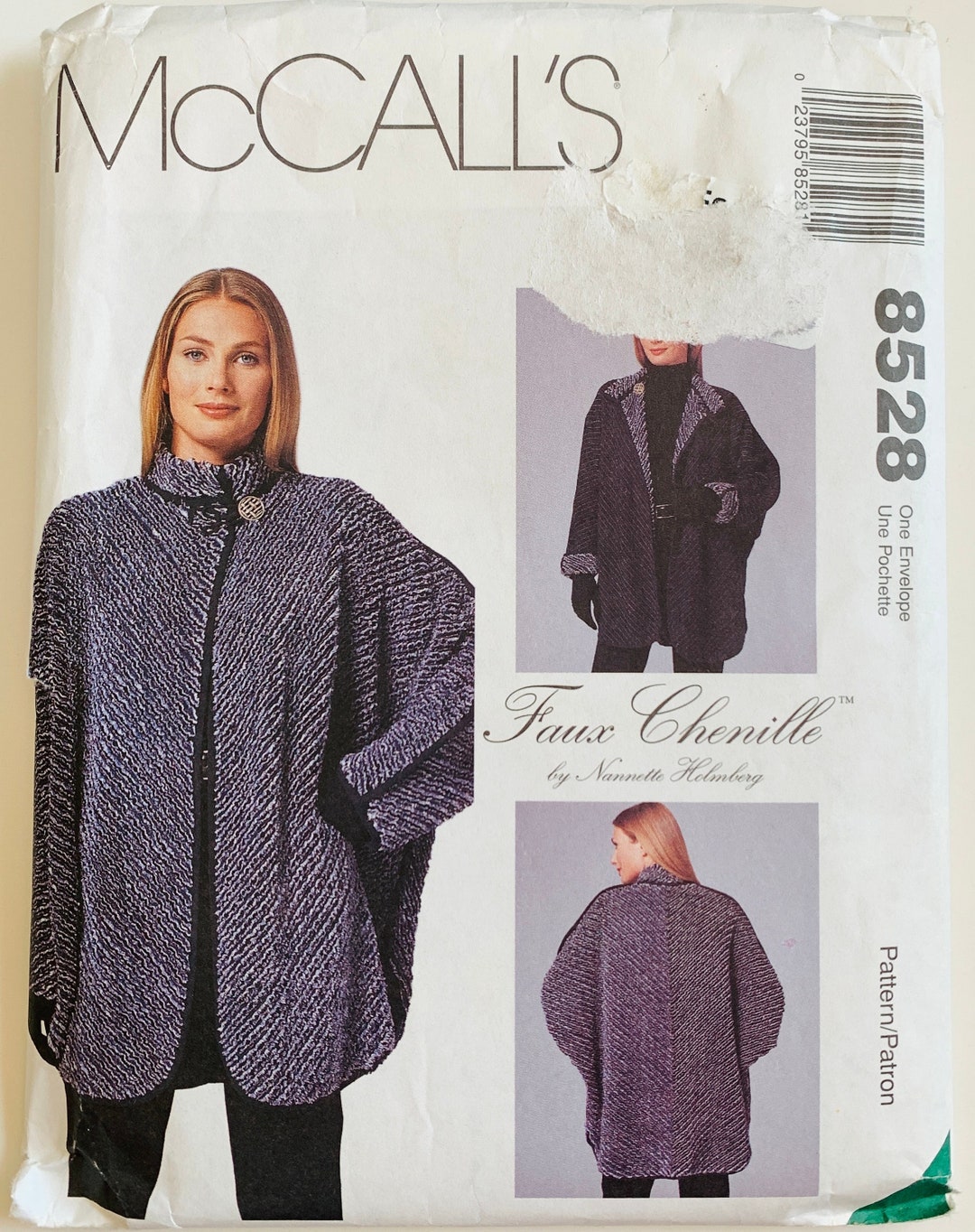 Misses Faux Chenille Jacket Pattern Easy to Wear Reversible Sizes 6-24 ...