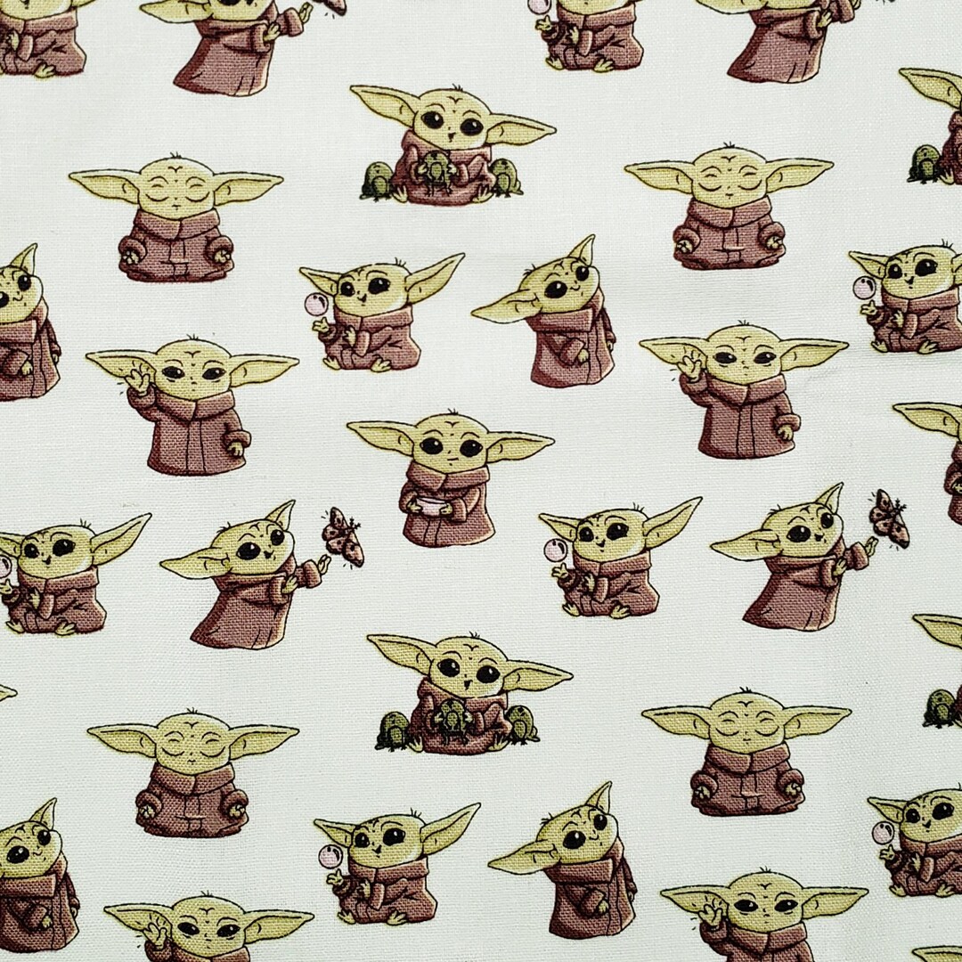 Grogu Baby Yoda Fat Quarter Star Wars Mandalorian the Child Quilting ...