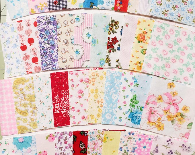 Vintage Flannel Squares 3 Inch Size Cotton Florals Kids Babies Novelty ...