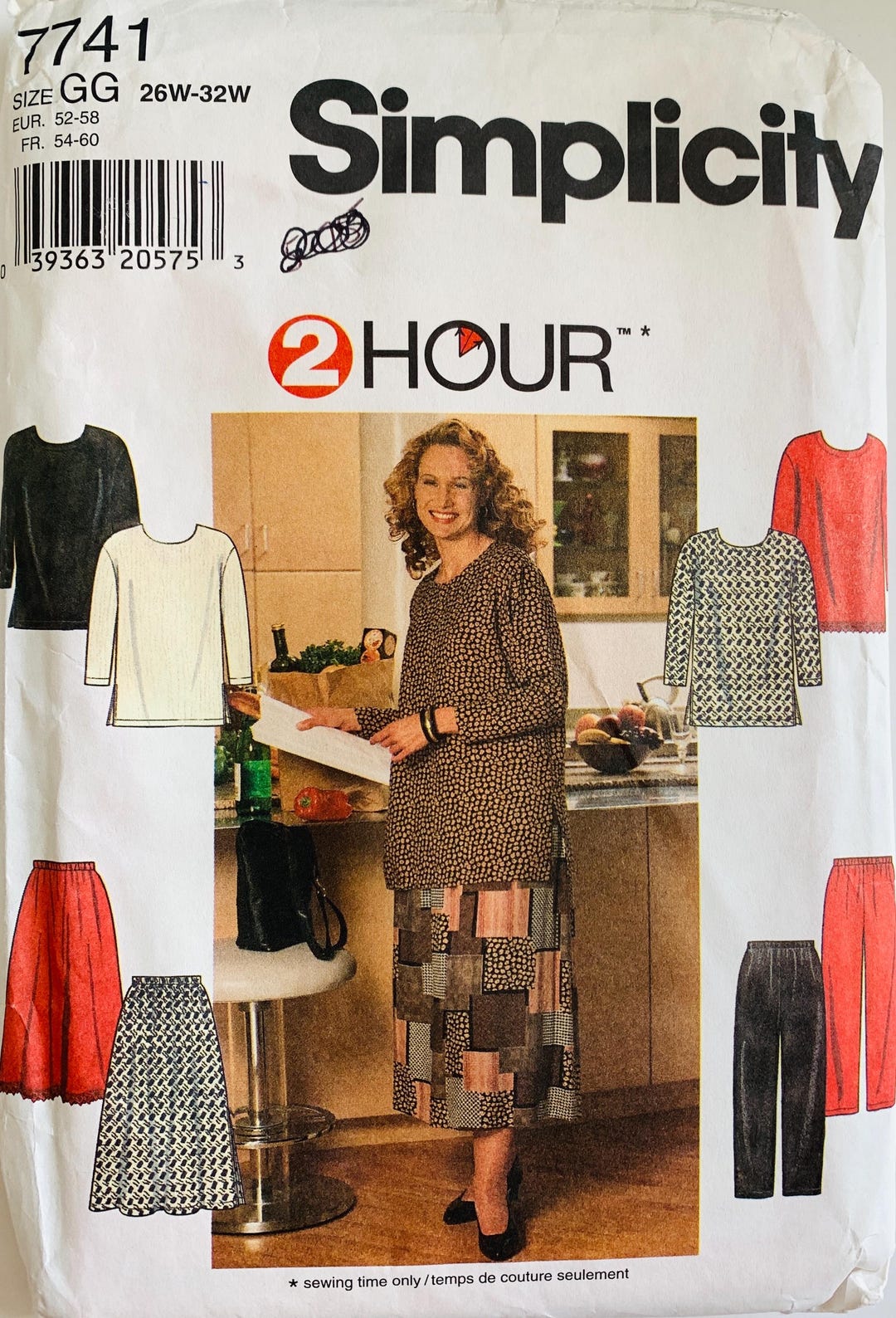 2 Hour Womens Plus Size Sewing Pattern Top, Skirt and Pants Sizes 26W ...