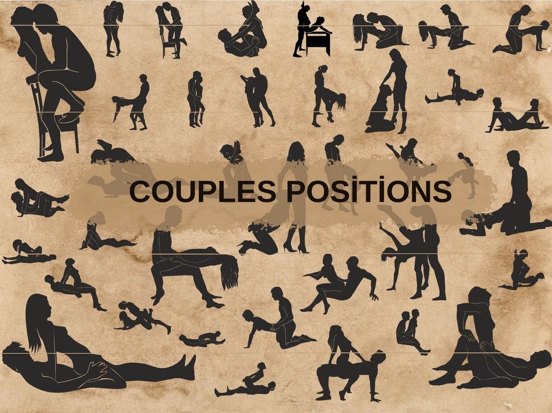 38 Couples Position Svg Bundle – Laser Cut Files – Png, Pdf, Eps, Ai ...