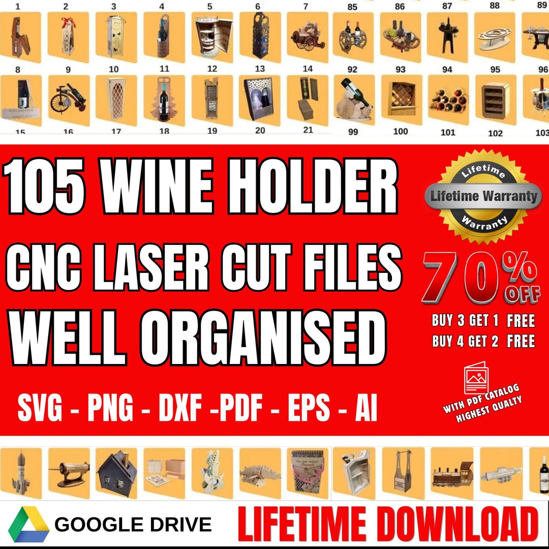 Laser Cut Wine Rack & Beer Holder | 105 Engraved Box - Glass Designs - Etsy