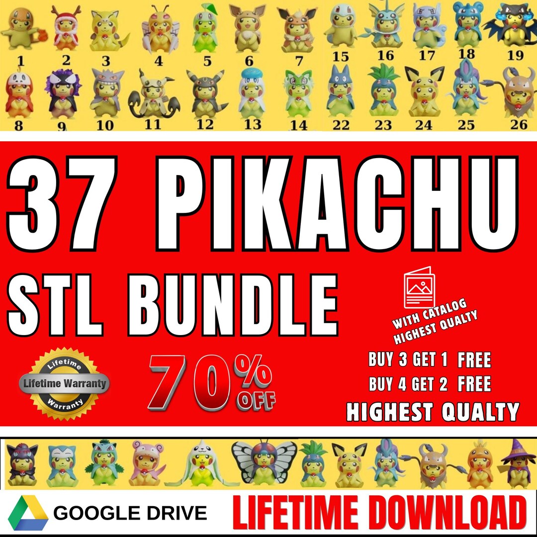 37-piece Pokémon STL Collection – Premium 3D Printable Models for 3D ...