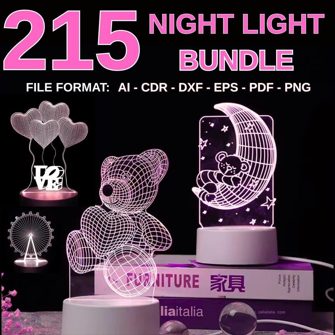 215+ Vector Magic Light Files – LED Acrylic Lamp Designs for CNC, Laser ...