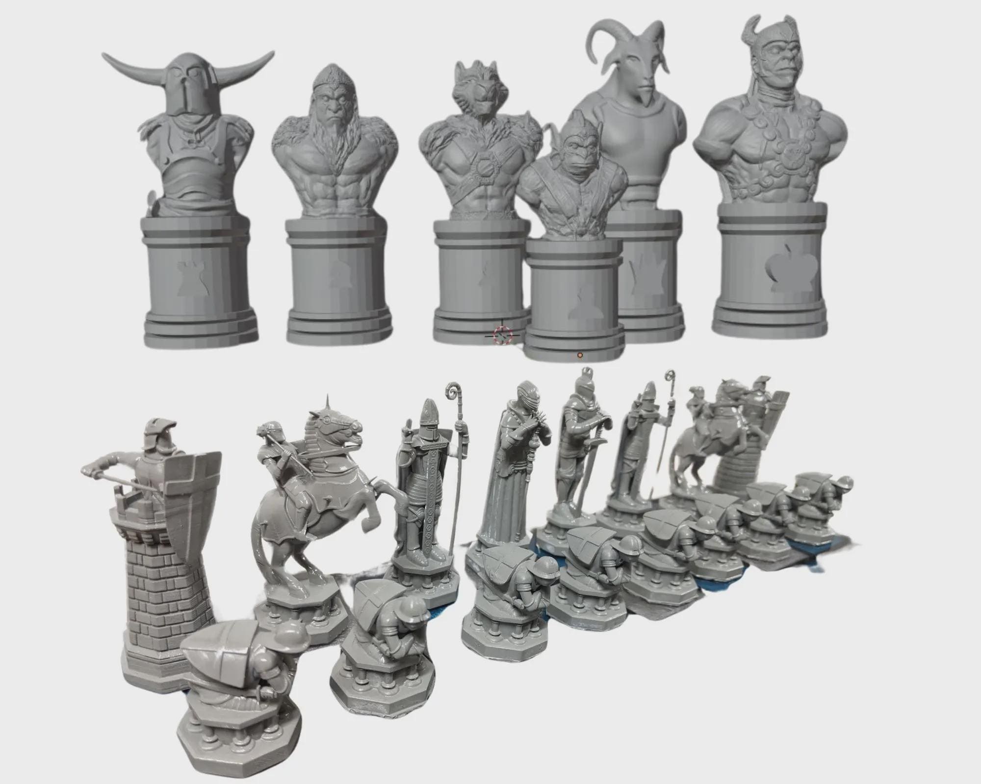 12-piece 3D Chess Set STL Bundle – Printable Models for 3D Printing ...