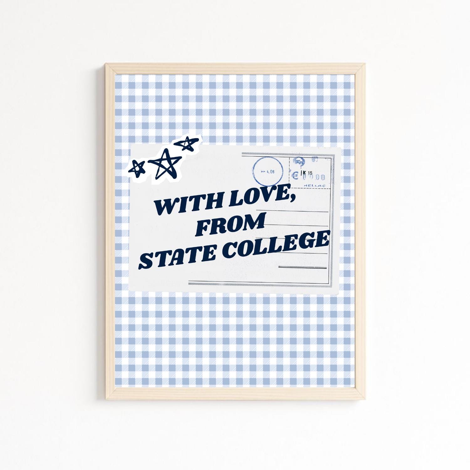 Penn State PSU Digital Poster Set PSU Dorm Wall Art Back to School ...