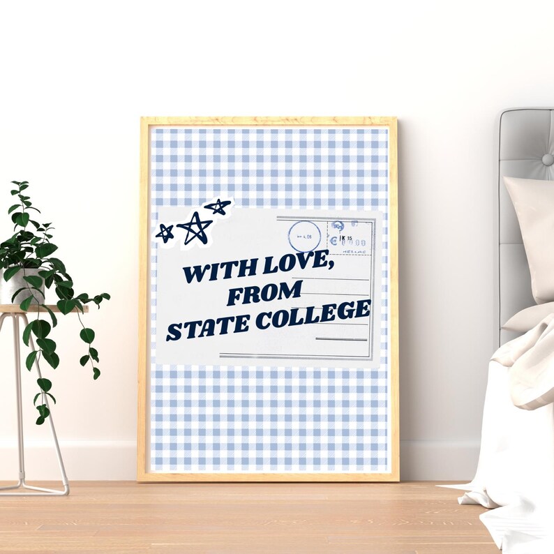 Penn State PSU Digital Poster Set PSU Dorm Wall Art Back to School ...