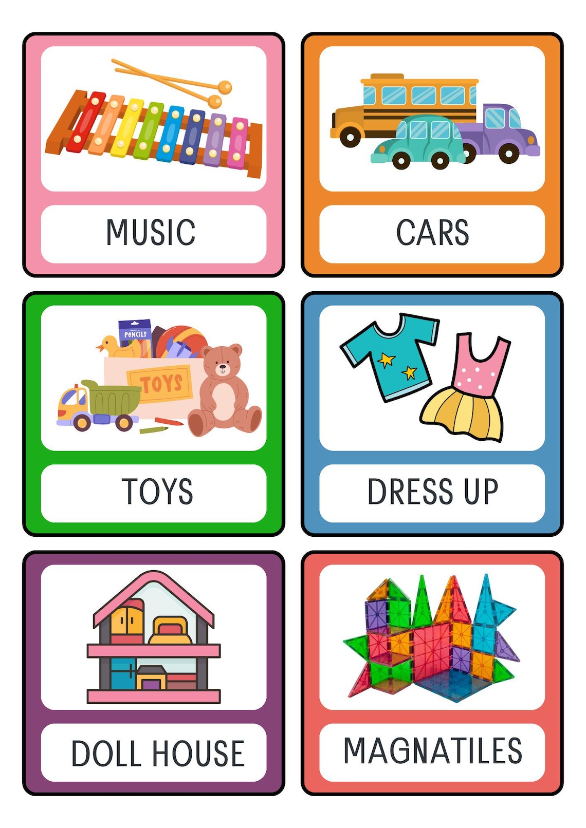 Toy Organization Labels - Etsy